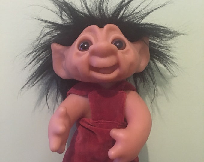 Thomas Dam Troll Doll Marked 1977 / Model 604 / Black Hair 9 Tall ...