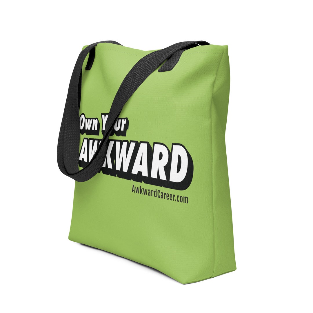 Green Own Your Awkward Logo Tote Bag - Etsy