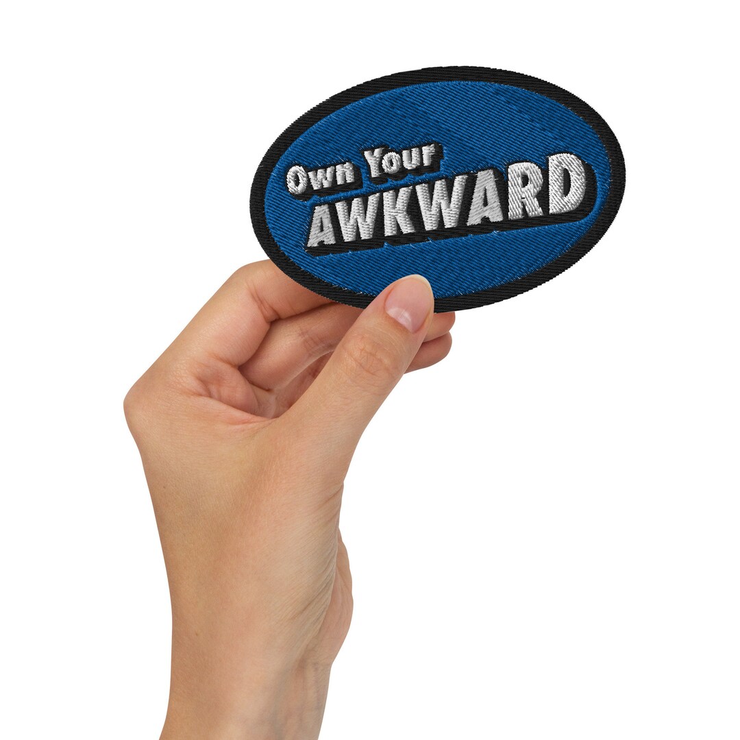 Blue Own Your Awkward Logo Embroidered Patches - Etsy