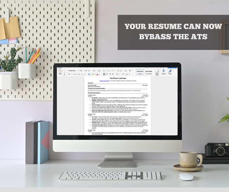 ATS Friendly Technical Resume Template for Google Docs, Word and Pages ...