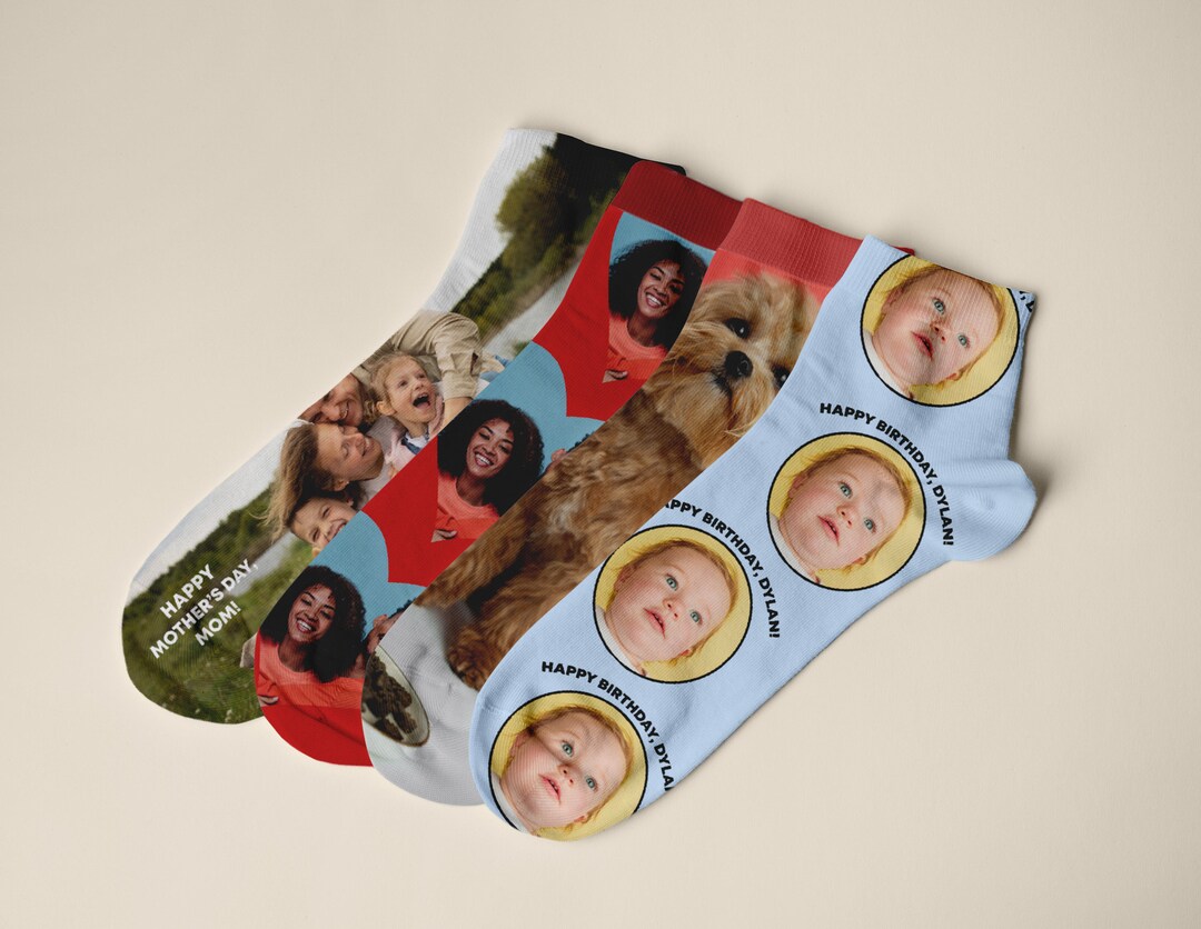 Custom Photo Ankle Socks, Sock With Picture for Men and Women, Group ...