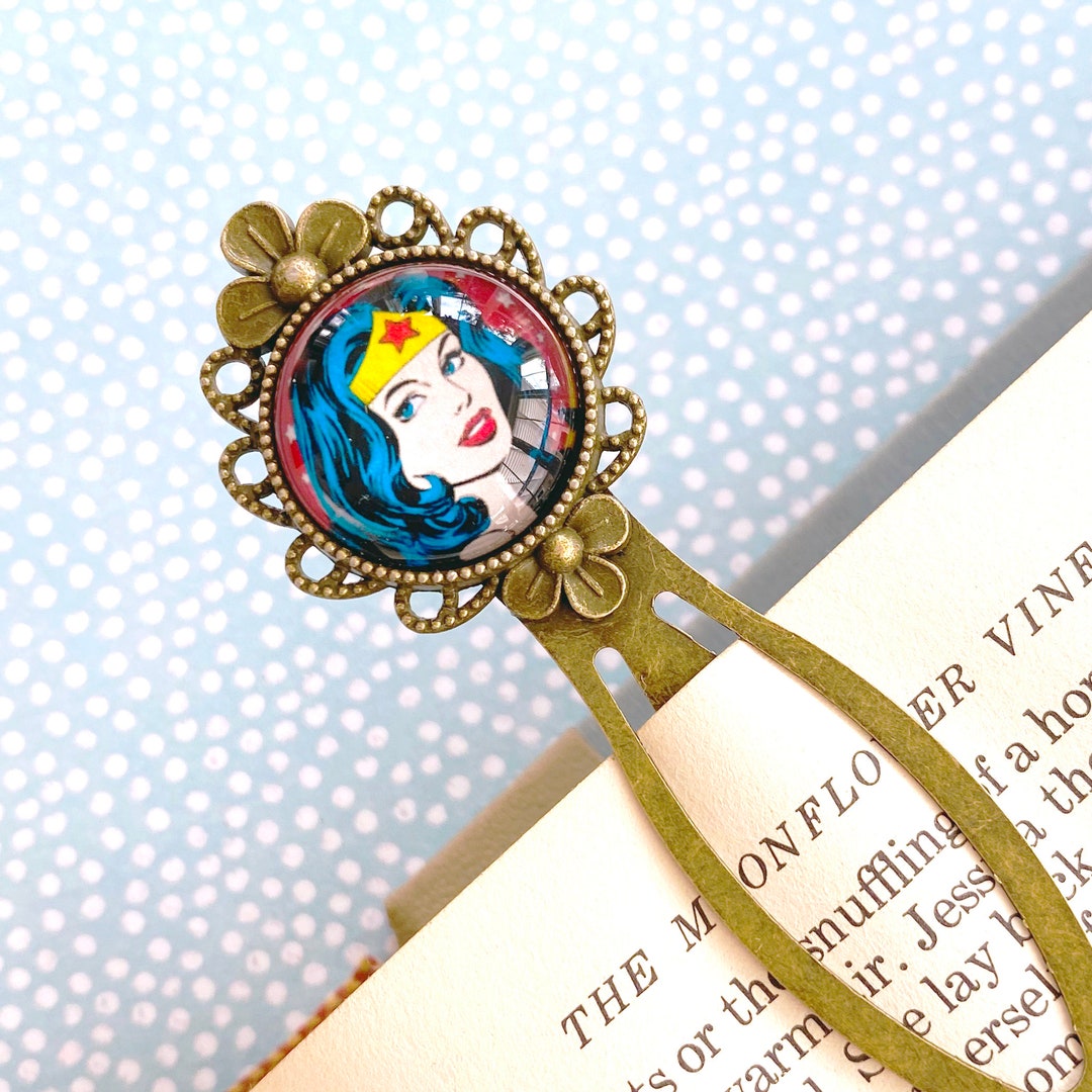 Wonder Woman Antique Brass Bookmark - Etsy