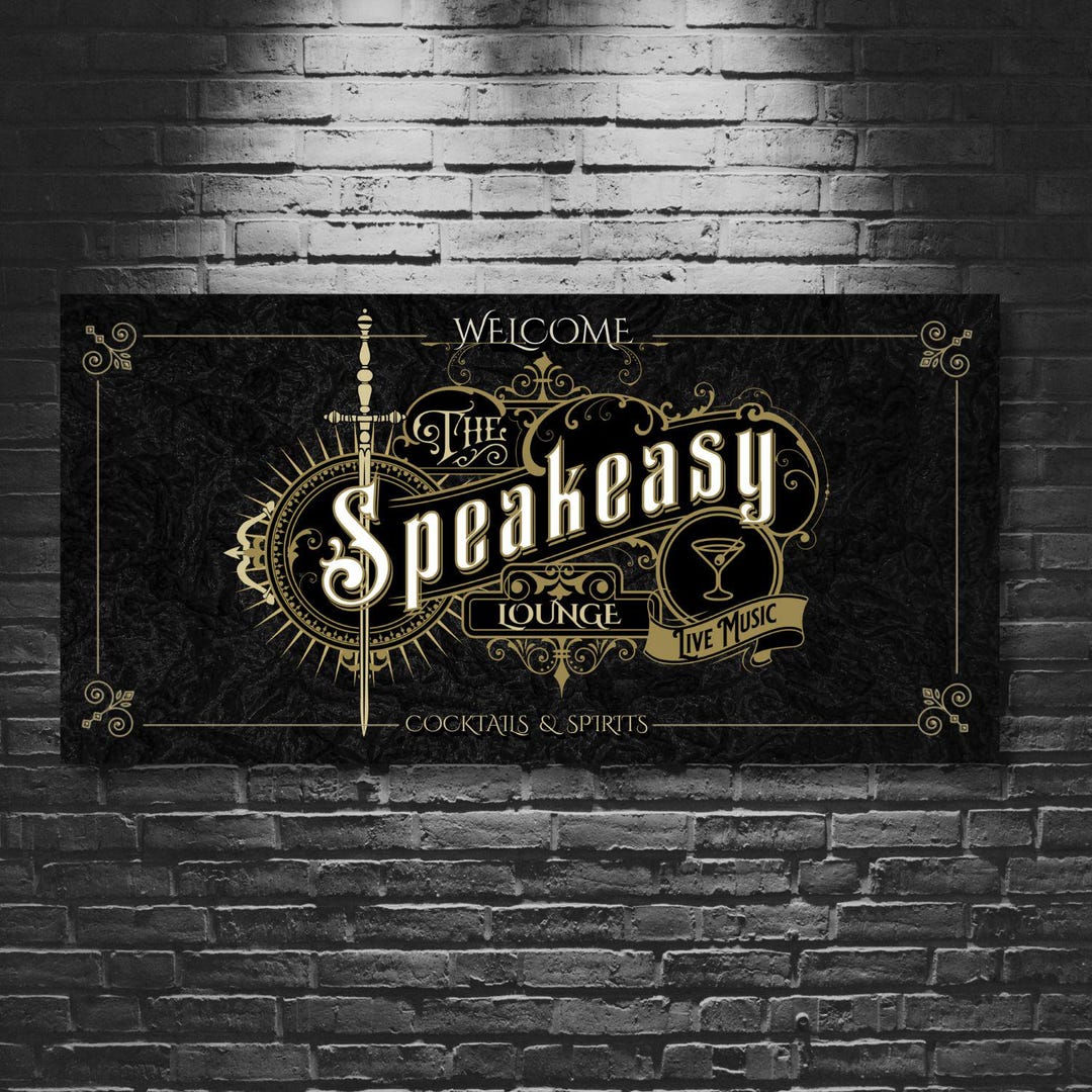 Speakeasy Wall Art Printable Vintage Art Deco Gift Prohibition Digital ...