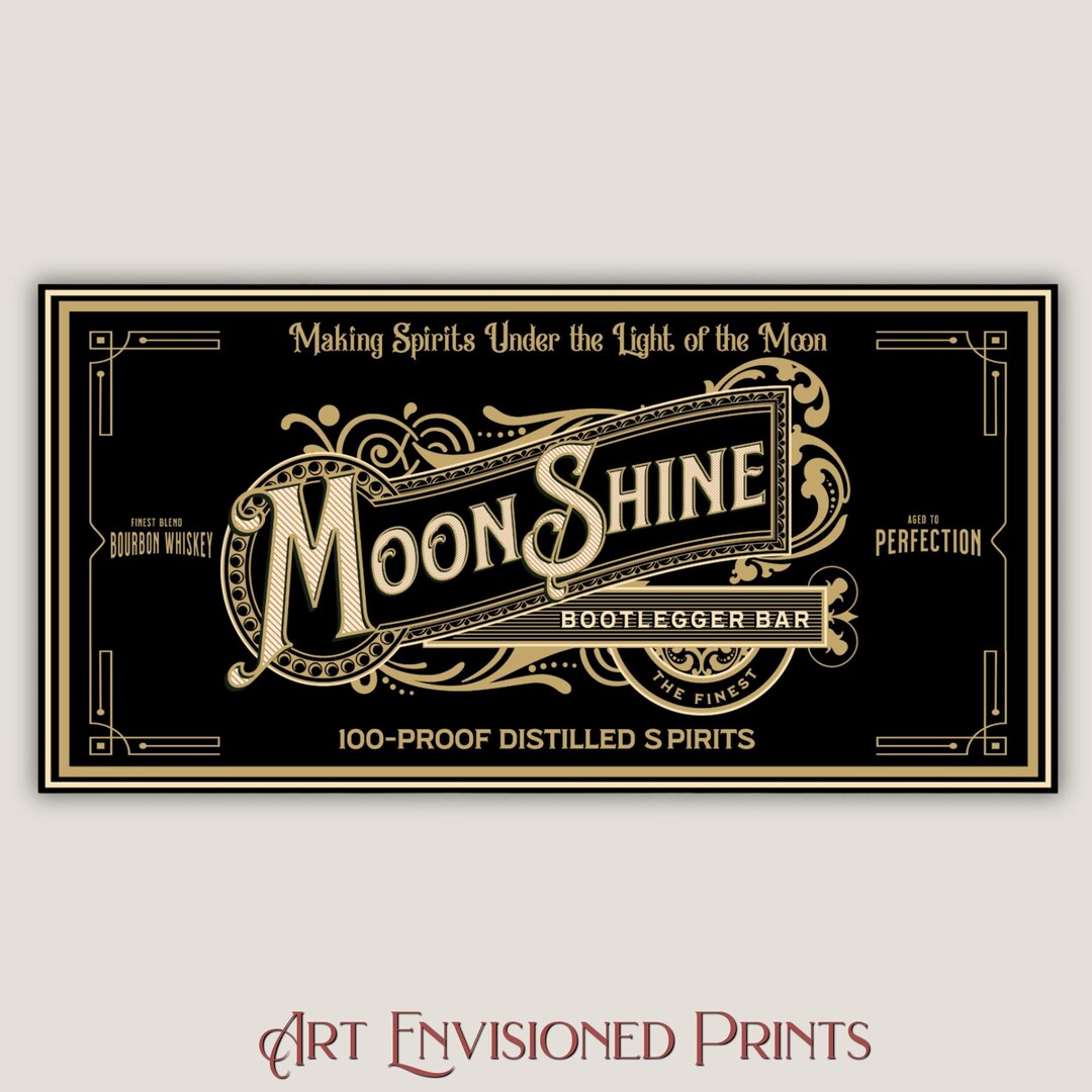 Moonshine Wall Art, Bootlegger Vintage Printable, Retro Prohibition ...
