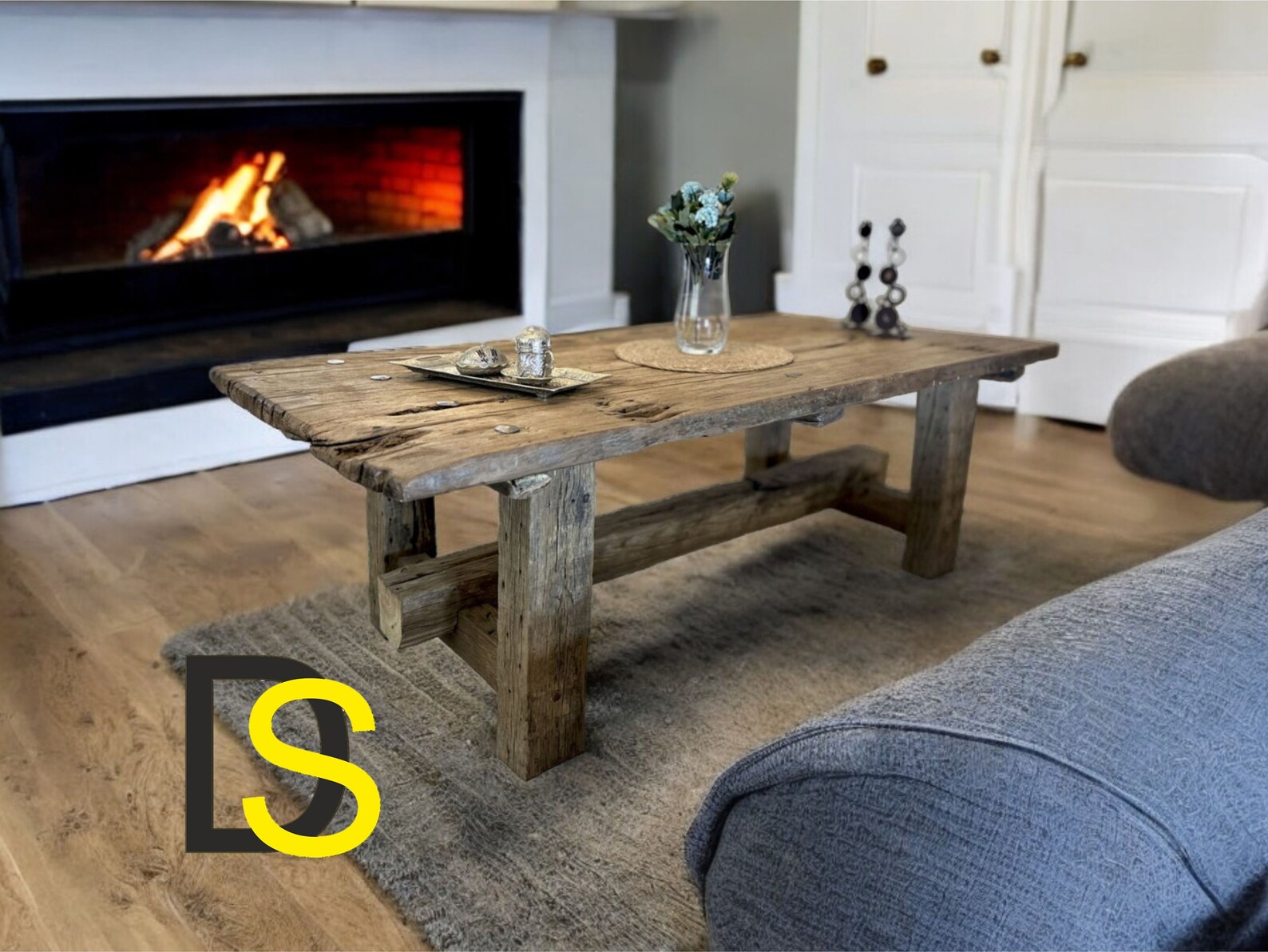 Barn Wood, Farmhouse Furniture, Recycled Wood Coffee Table, Unique Wood Furniture, Vintage Oak ...