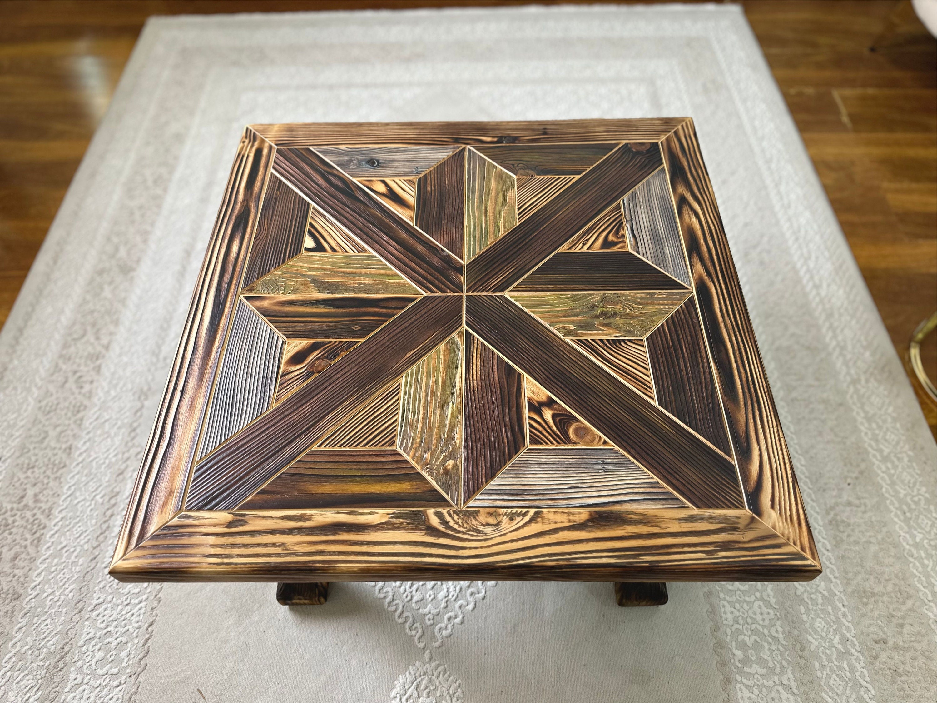 Middle Coffee Table, Large Coffee Table Mid Century, Square Coffee ...