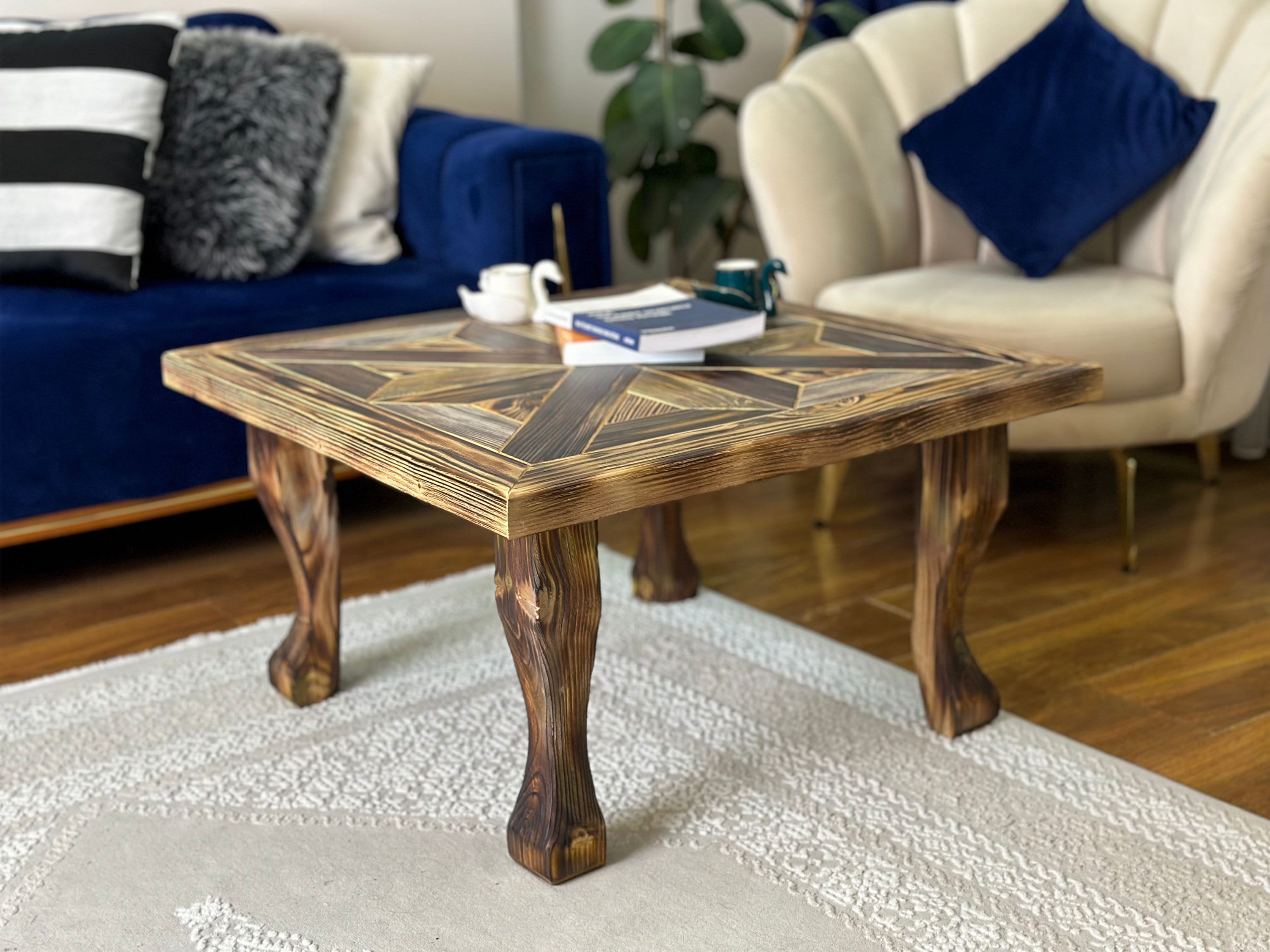 Middle Coffee Table, Large Coffee Table Mid Century, Square Coffee ...