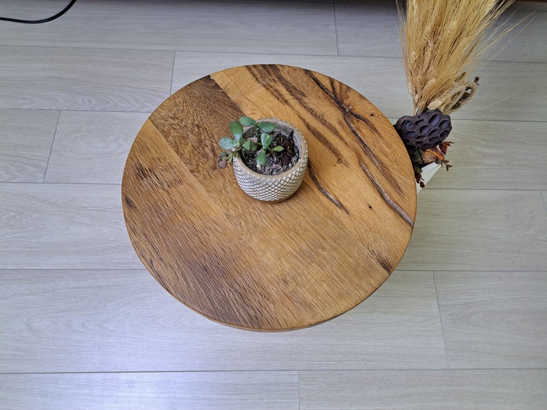 Round Wood Coffee Table Rustic Furniture and Decor, Reclaimed Barnwood ...