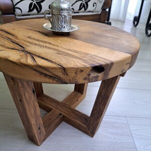 Round Wood Coffee Table Rustic Furniture and Decor, Reclaimed Barnwood ...