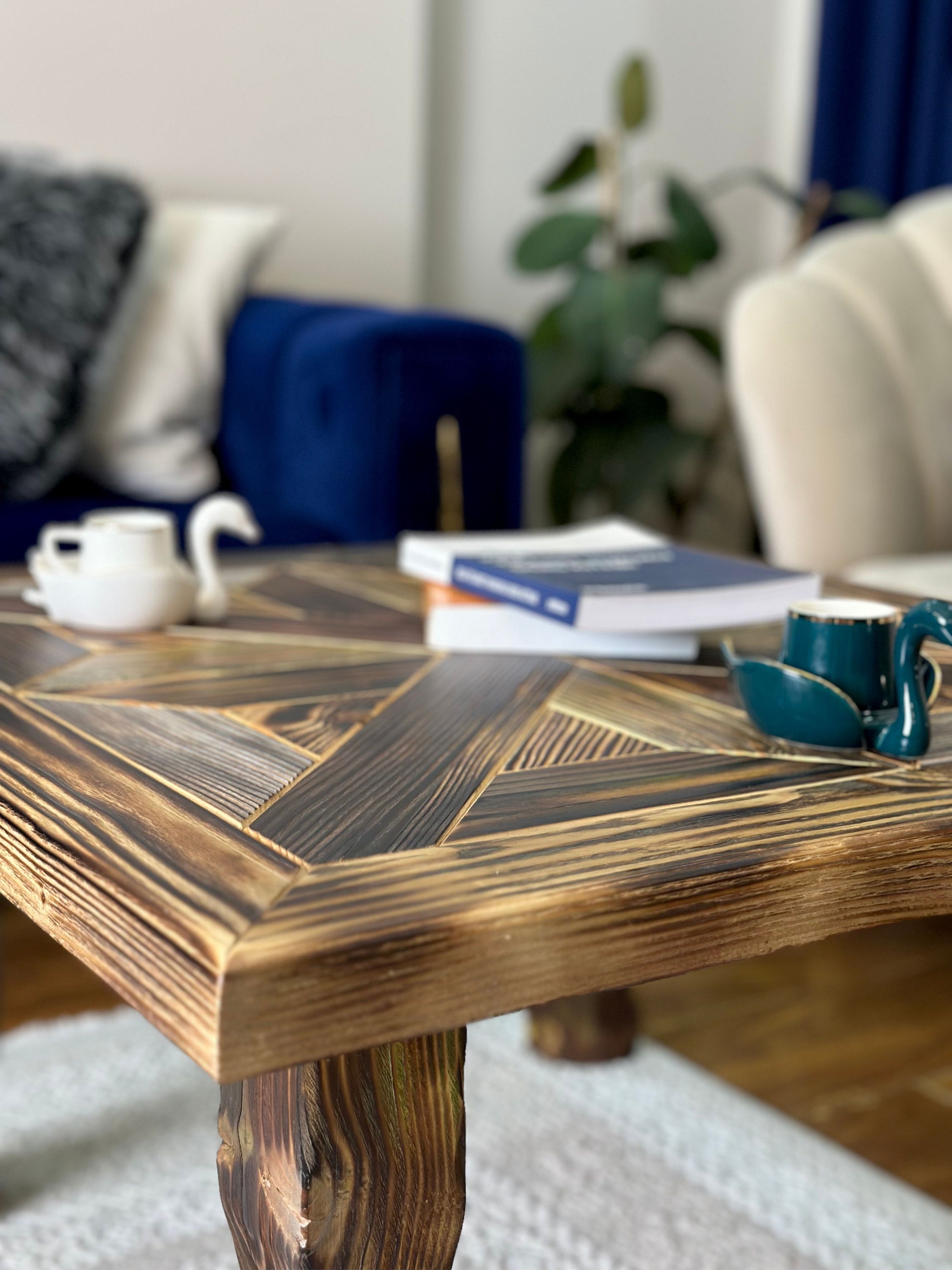 Middle Coffee Table, Large Coffee Table Mid Century, Square Coffee ...