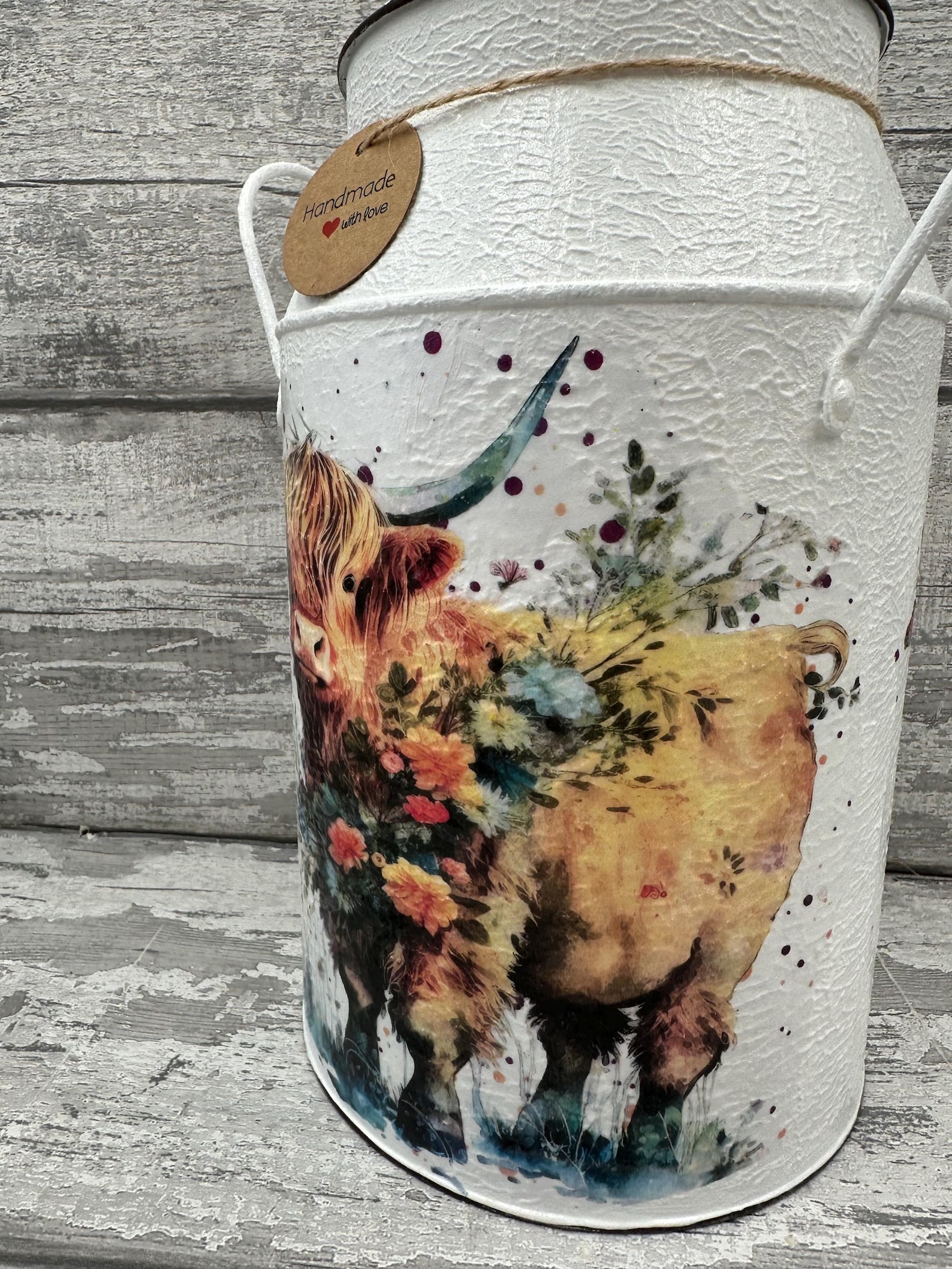 Highland Cow Churn, Highland Cow Vase, Highland Coo - Etsy UK
