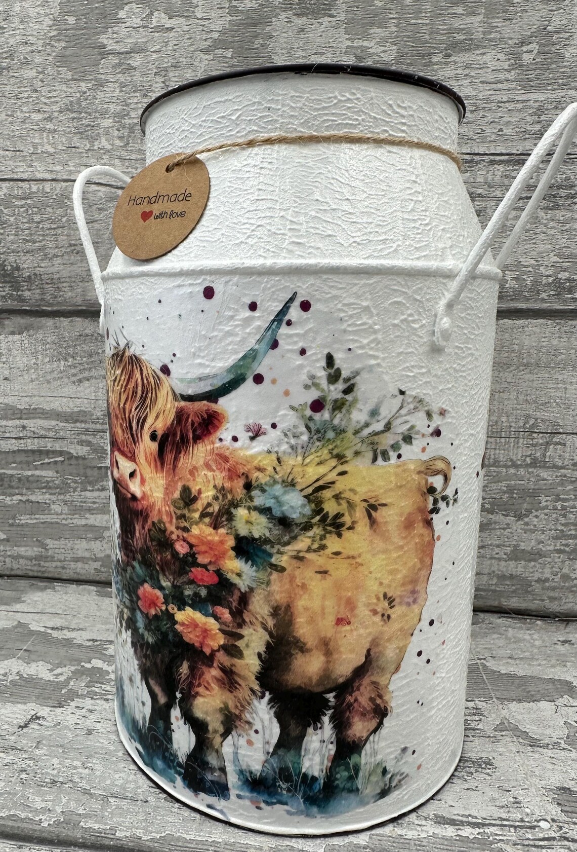 Highland Cow Churn, Highland Cow Vase, Highland Coo - Etsy UK