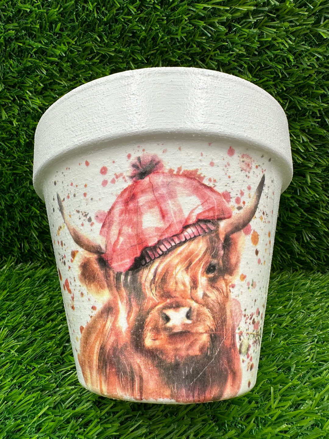 Highland Cow Plant Pot, Inside or Out Pot - Etsy UK