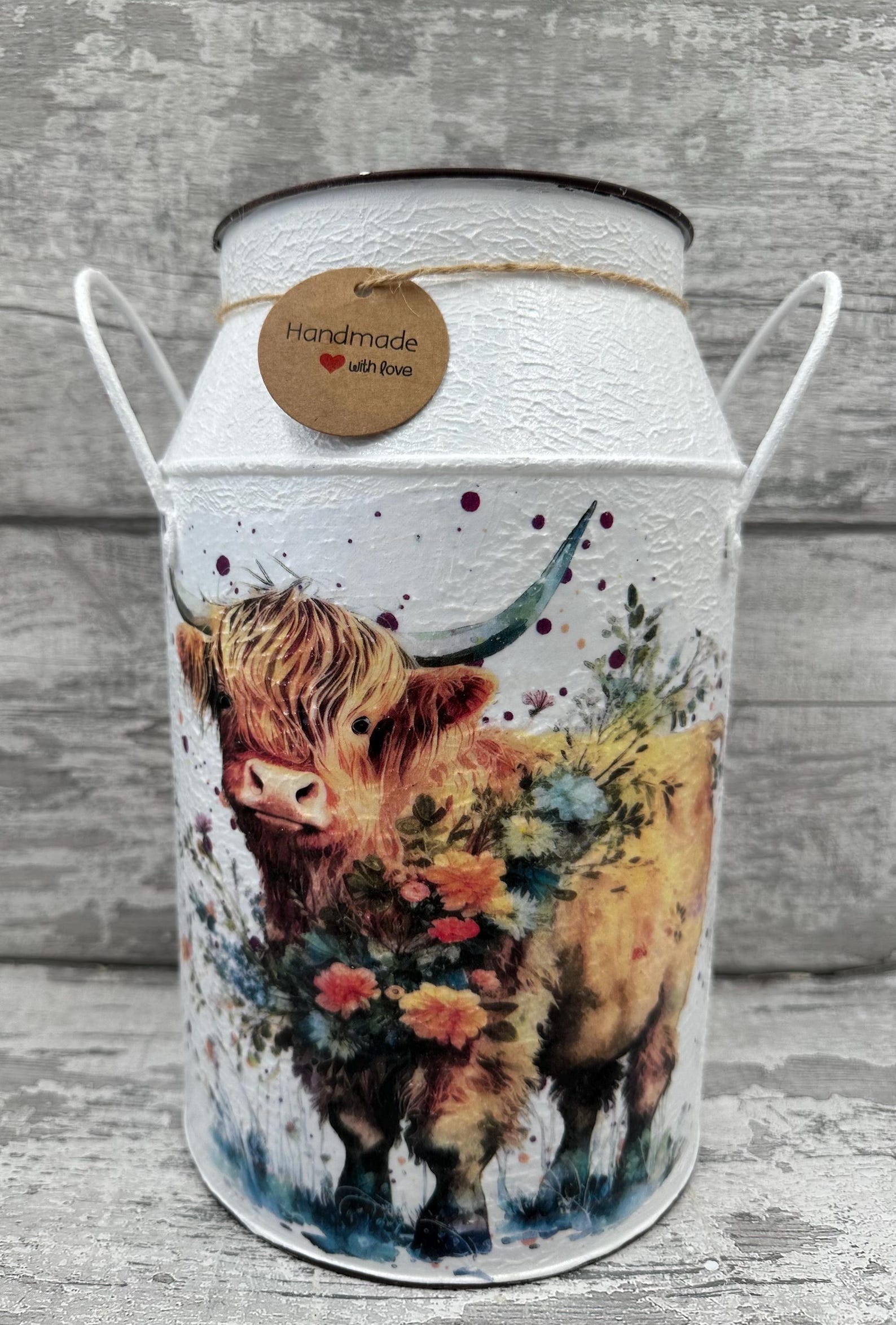 Highland Cow Churn, Highland Cow Vase, Highland Coo - Etsy UK