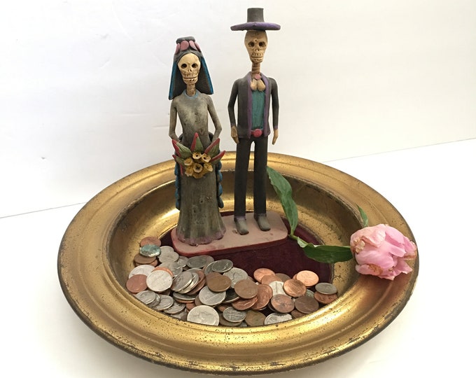 Vintage Brass Collection Plate Offering Sacrifice Tithe Alter Bowl ...