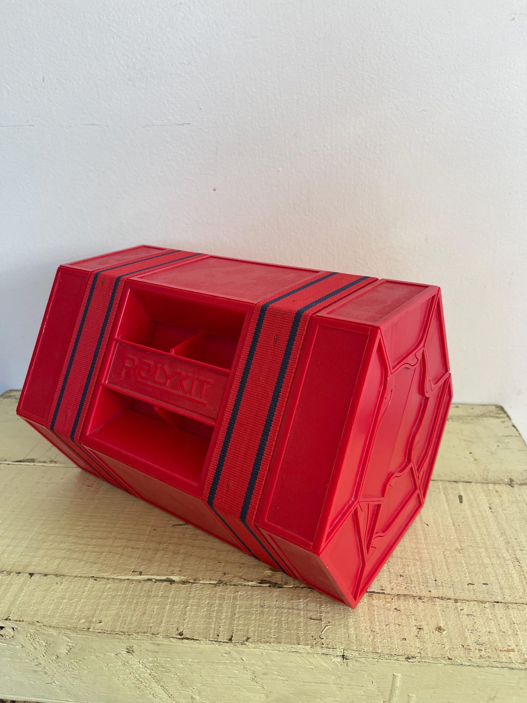 Roly Kit Tool Box Red With Red and Blue Accent Craft Storage Tackle Box ...