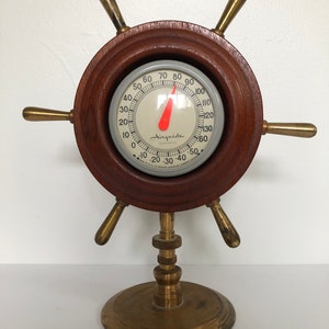 Ships Helm Thermometer Vintage Temperature Gauge Airguide 1950’s ...