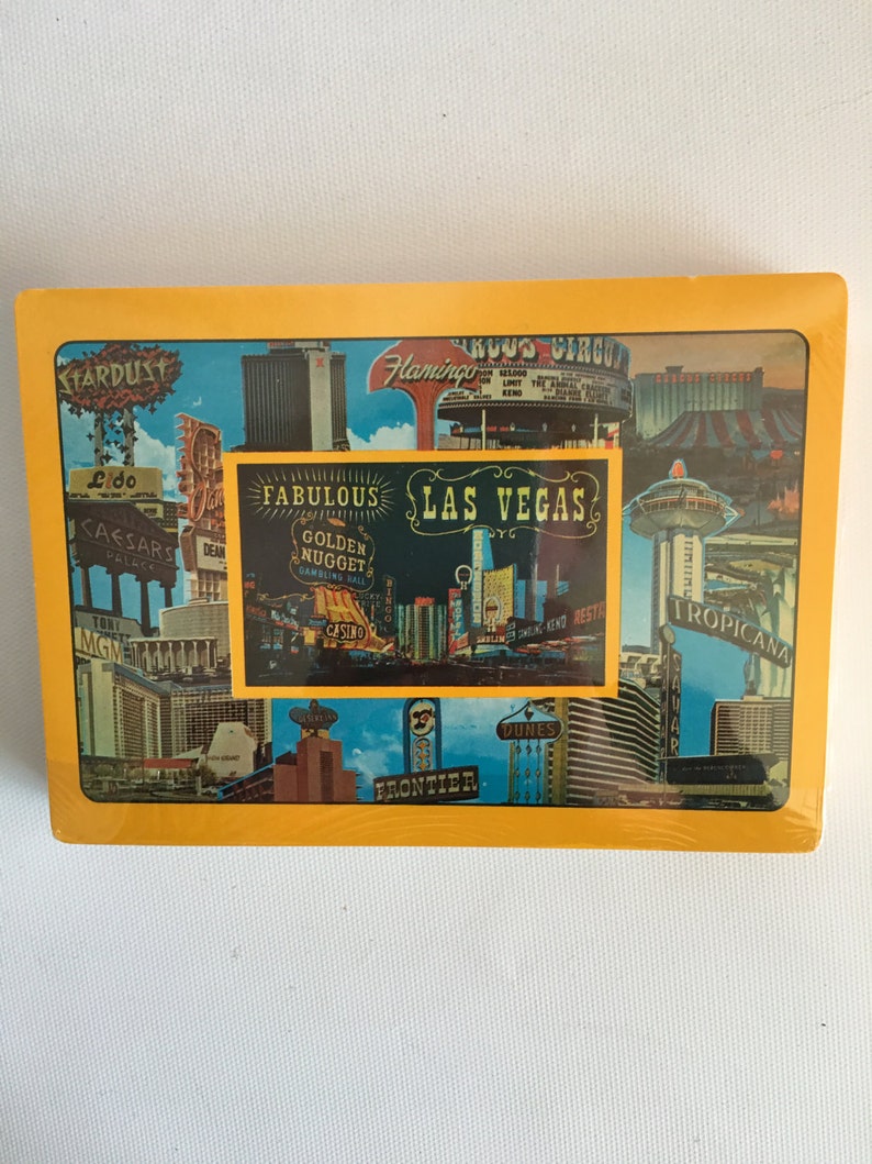 Las Vegas Jumbo Playing Cards Plastic Coated Sealed in Box - Etsy