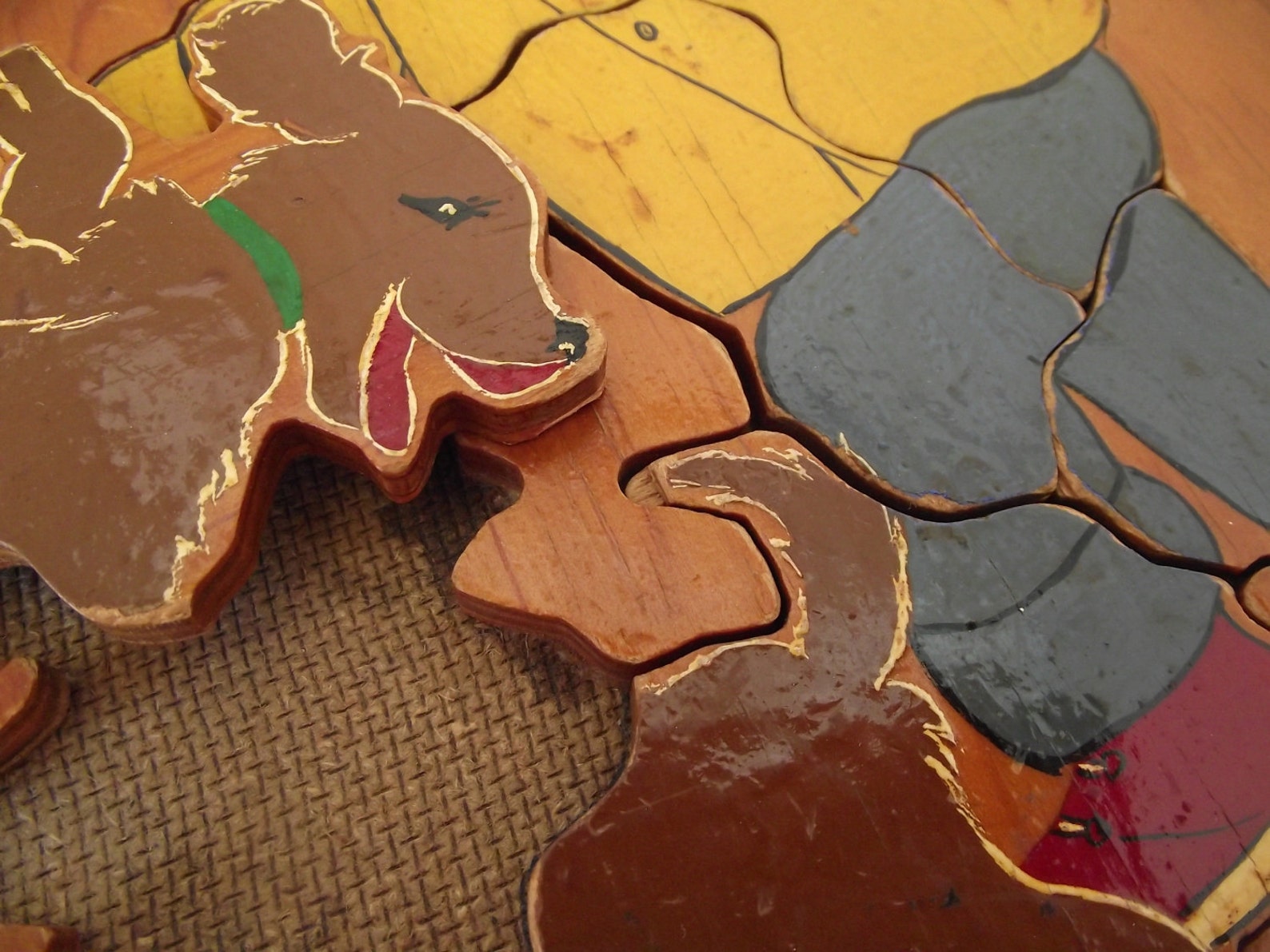 Three Vintage Wood Puzzles Instant Collection Kids Room Decor - Etsy