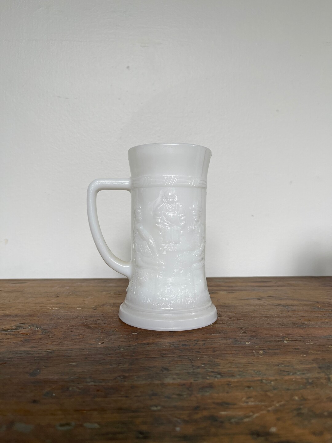 Indiana Glass Tiara Beer Stein Mug: White Monochrome Barware - Etsy
