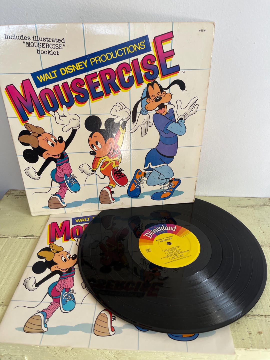 Vintage Vinyl Mousercise Walt Disney Productions 1981 Kids Active Damce ...