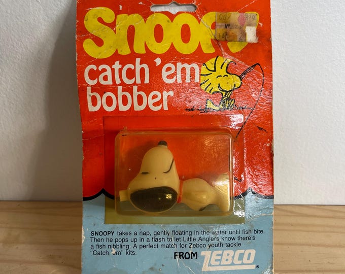 Snoopy Catch ‘em Fishing Bobber by Zebco 1960s Retro Cartoon Peanuts ...