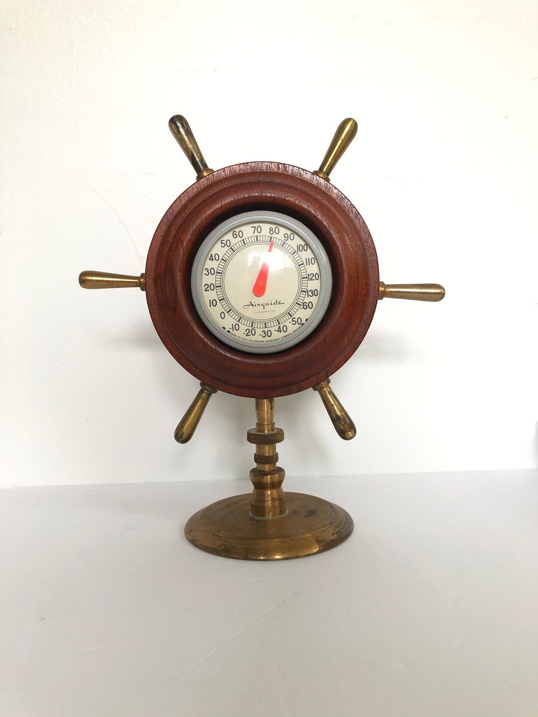 Ships Helm Thermometer Vintage Temperature Gauge Airguide 1950’s ...