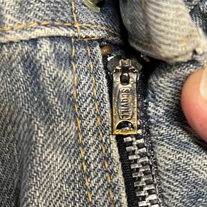 Vintage Denim Jeans Distressed Cinch Back High Waisted 1970's Double ...