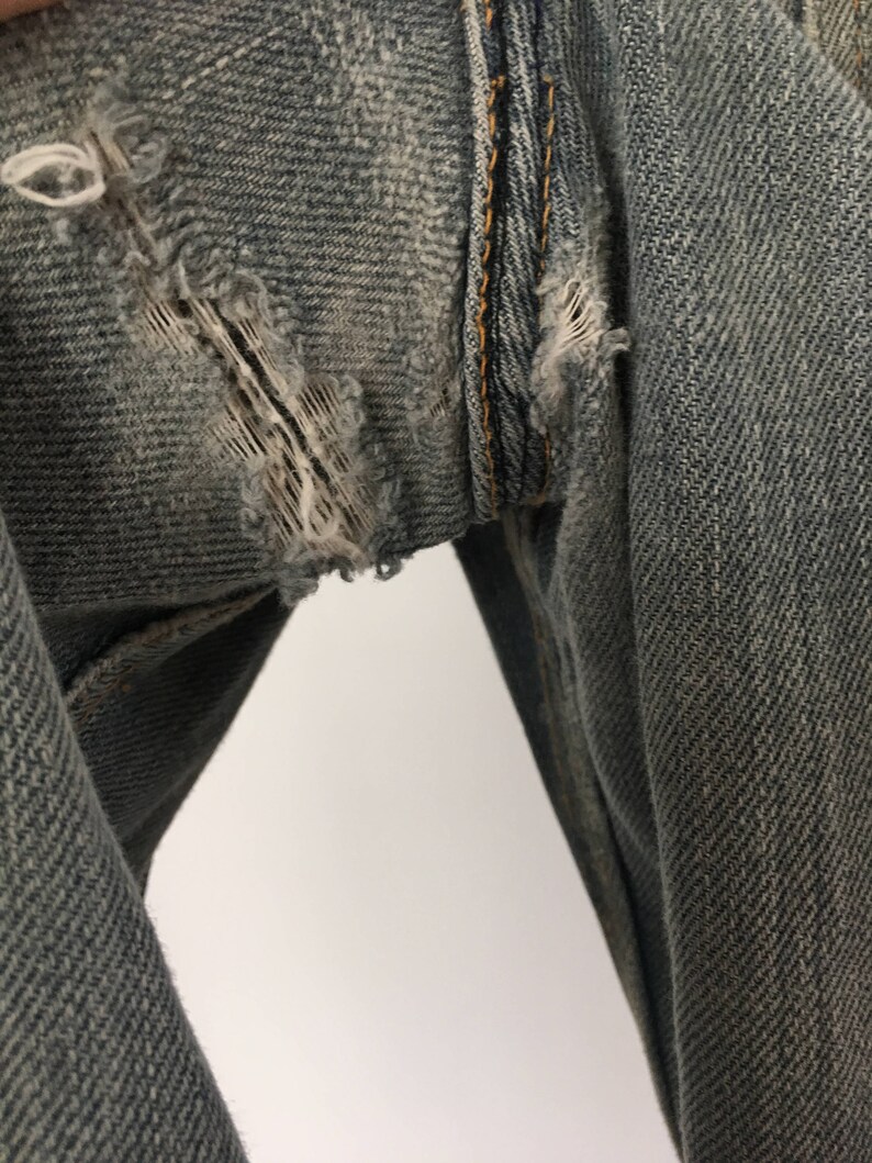 Vintage Denim Jeans Distressed Cinch Back High Waisted - Etsy