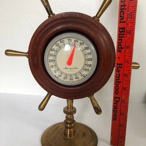 Ships Helm Thermometer Vintage Temperature Gauge Airguide 1950’s ...