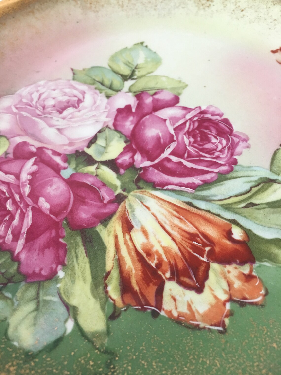 American Beauty Hand Painted Wheelock & Co Germany Double | Etsy