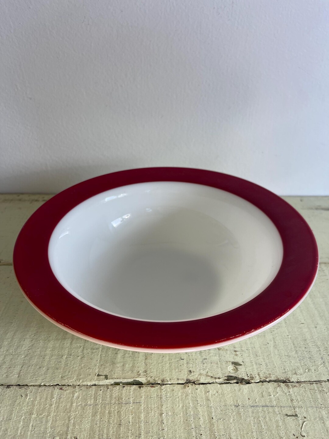 Maroon Stripe Pyrex Vintage Round Deep Serving Bowl Vegetable - Etsy