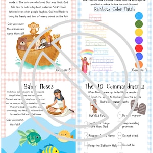 Interactive Bible Story Activity Book, Montessori Learning - Etsy
