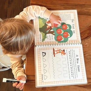 Interactive Bible Story Activity Book, Montessori Learning - Etsy