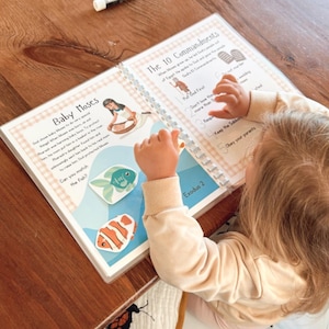 Interactive Bible Story Activity Book, Montessori Learning - Etsy