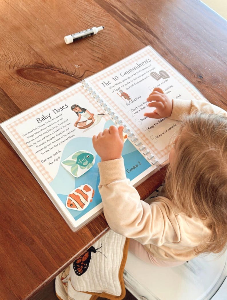 Interactive Bible Story Activity Book, Montessori Learning - Etsy