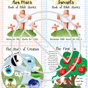Interactive Bible Story Activity Book, Montessori Learning - Etsy