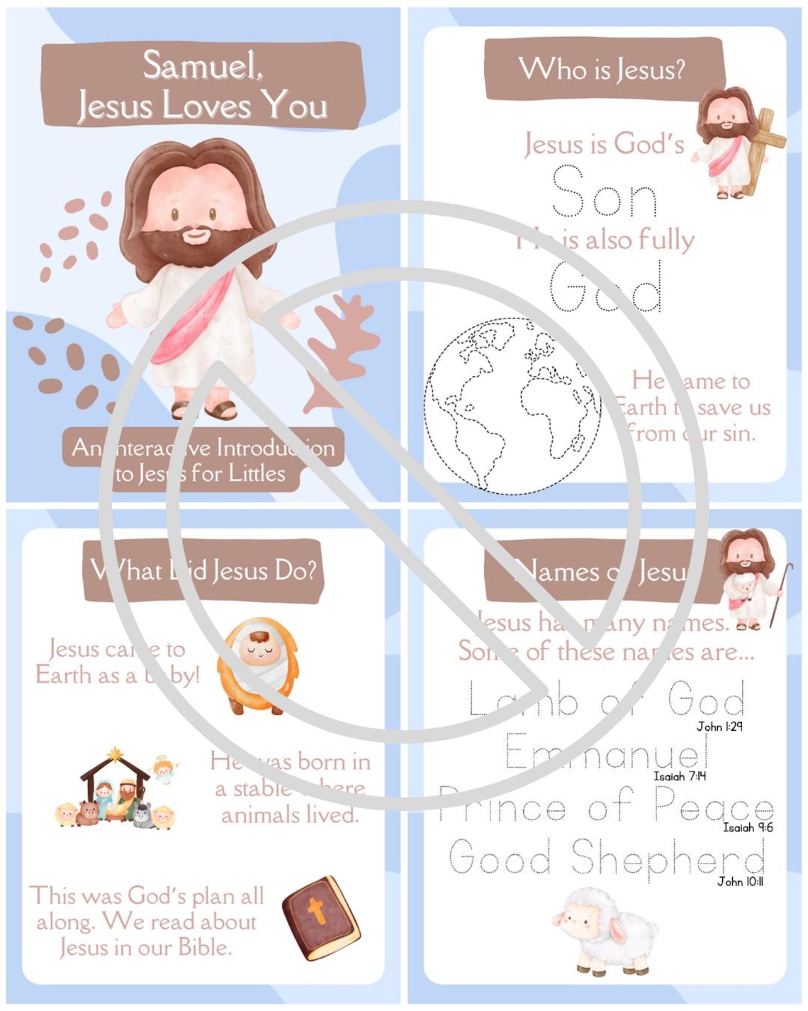 Intro. to Jesus for Toddlers/kids Activity Book - Etsy