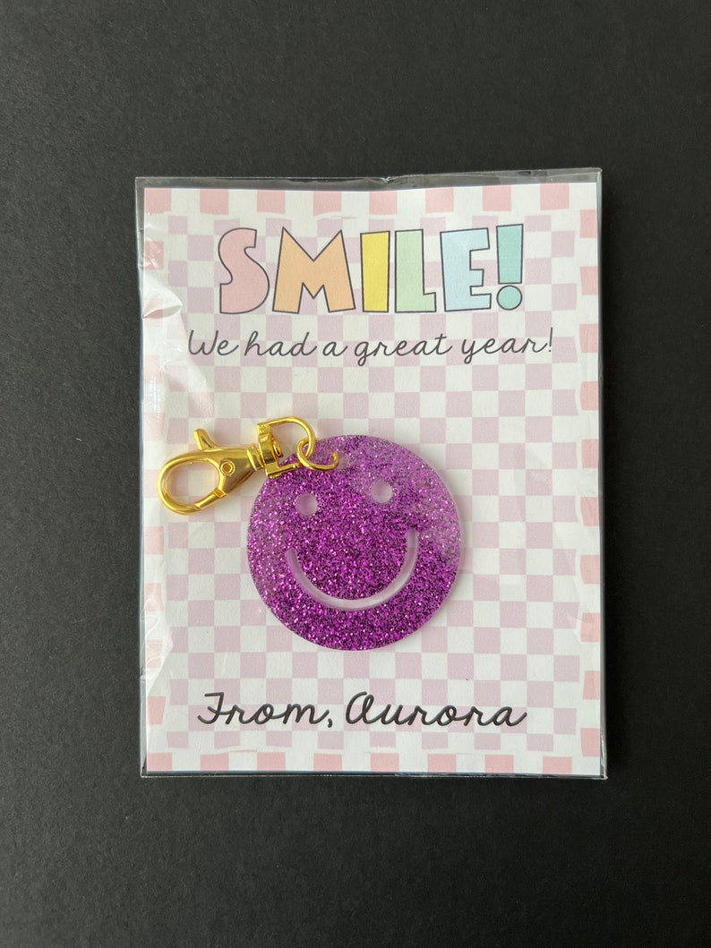 Smiley Face Keychain Party Class Party Favor End of Year School Gifts ...