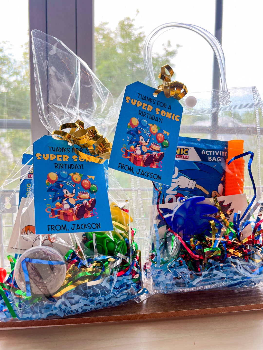 Sonic the Hedgehog Goody Bag Birthday Favor Set, Coloring Set, Pop It ...
