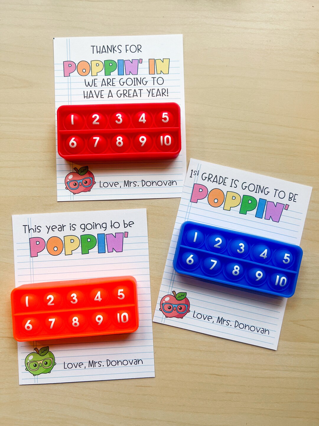 Classroom Ten Frame Pop It Favor, Teacher Gift Idea, Back to School ...