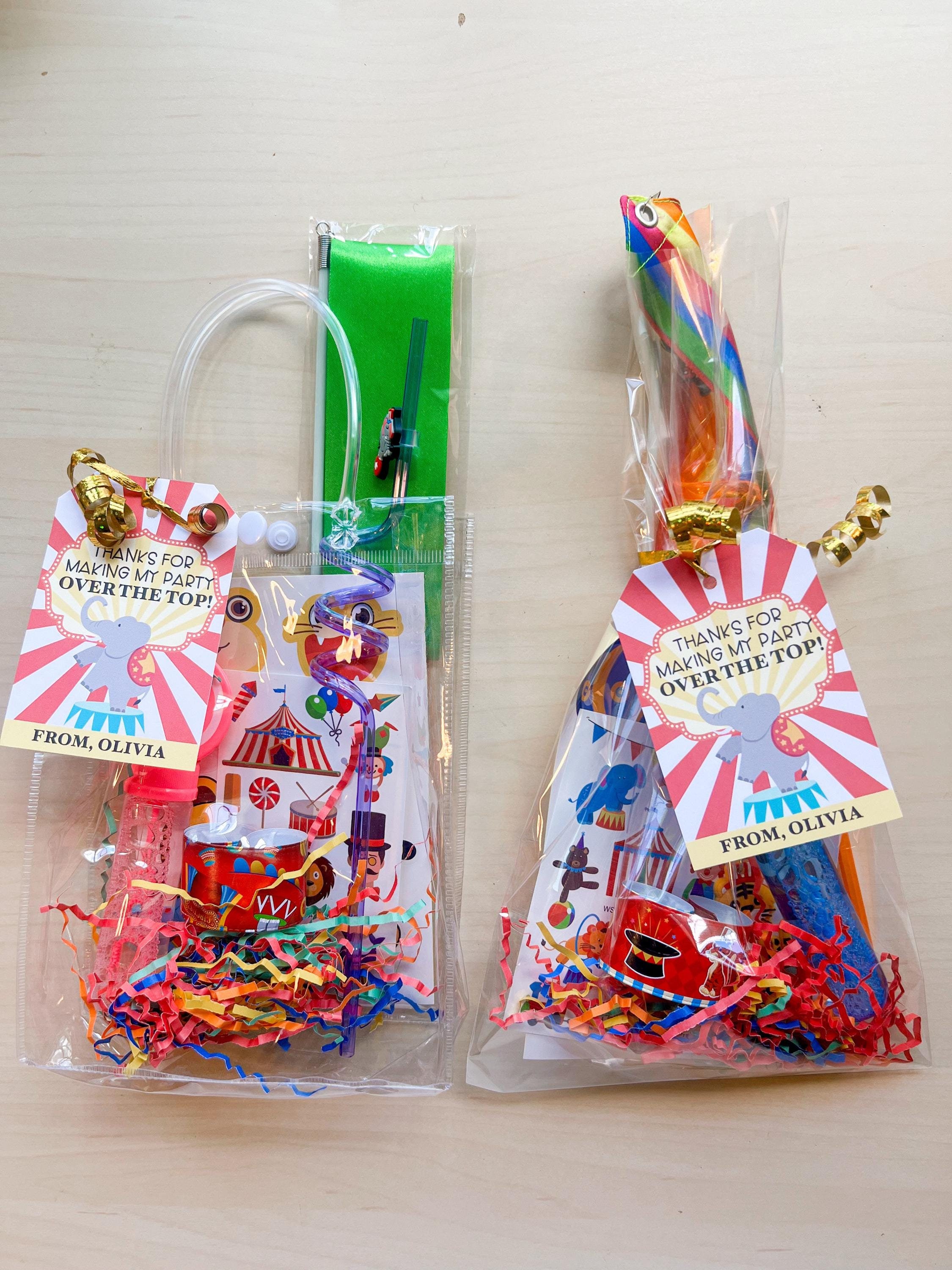 Circus Carnival Theme Goody Bag With Stickers, Keychain, Tattoos ...