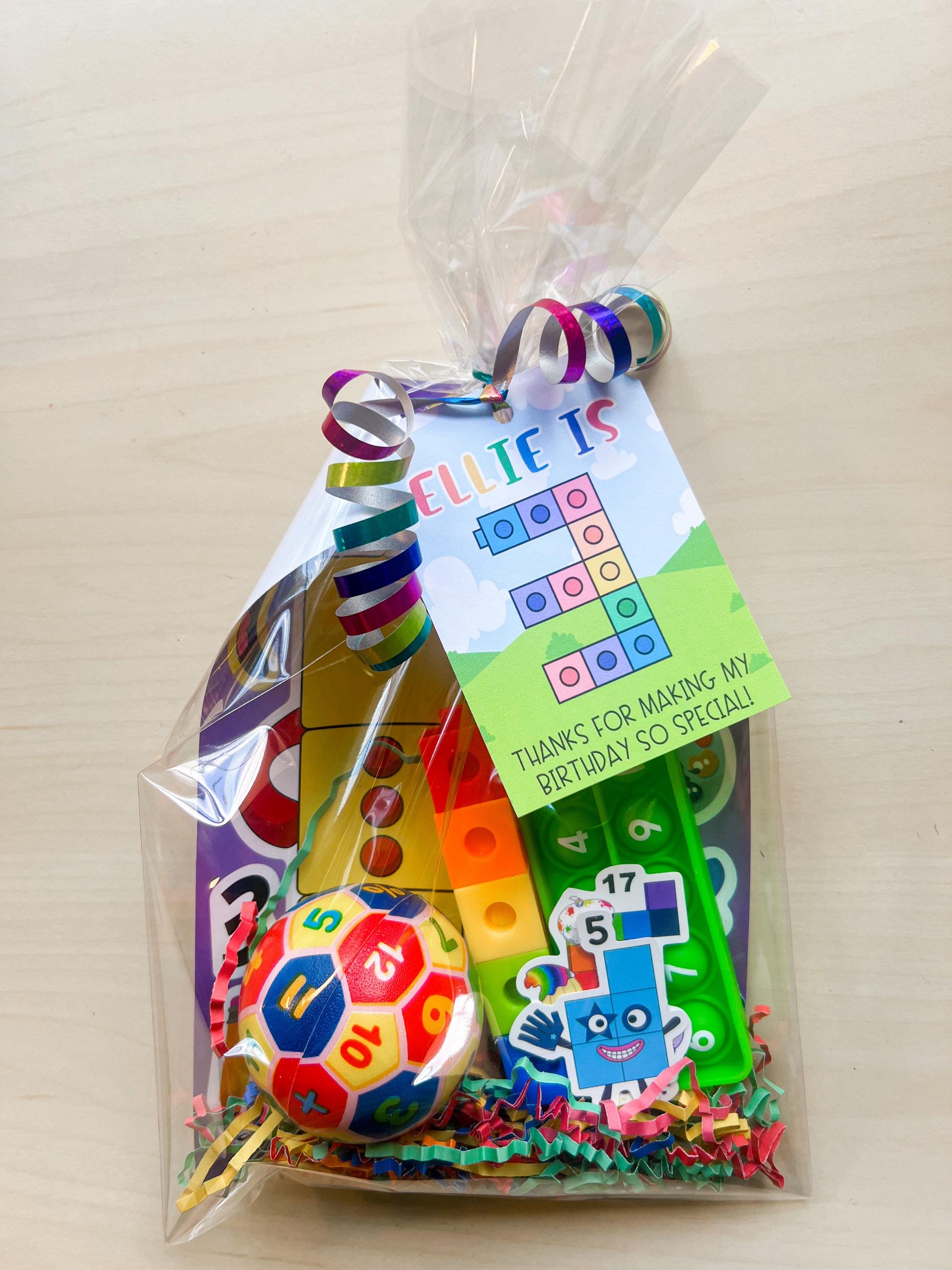 Number Blocks Goody Bag Party Favor With Stickers, Cube Blocks, 10 ...