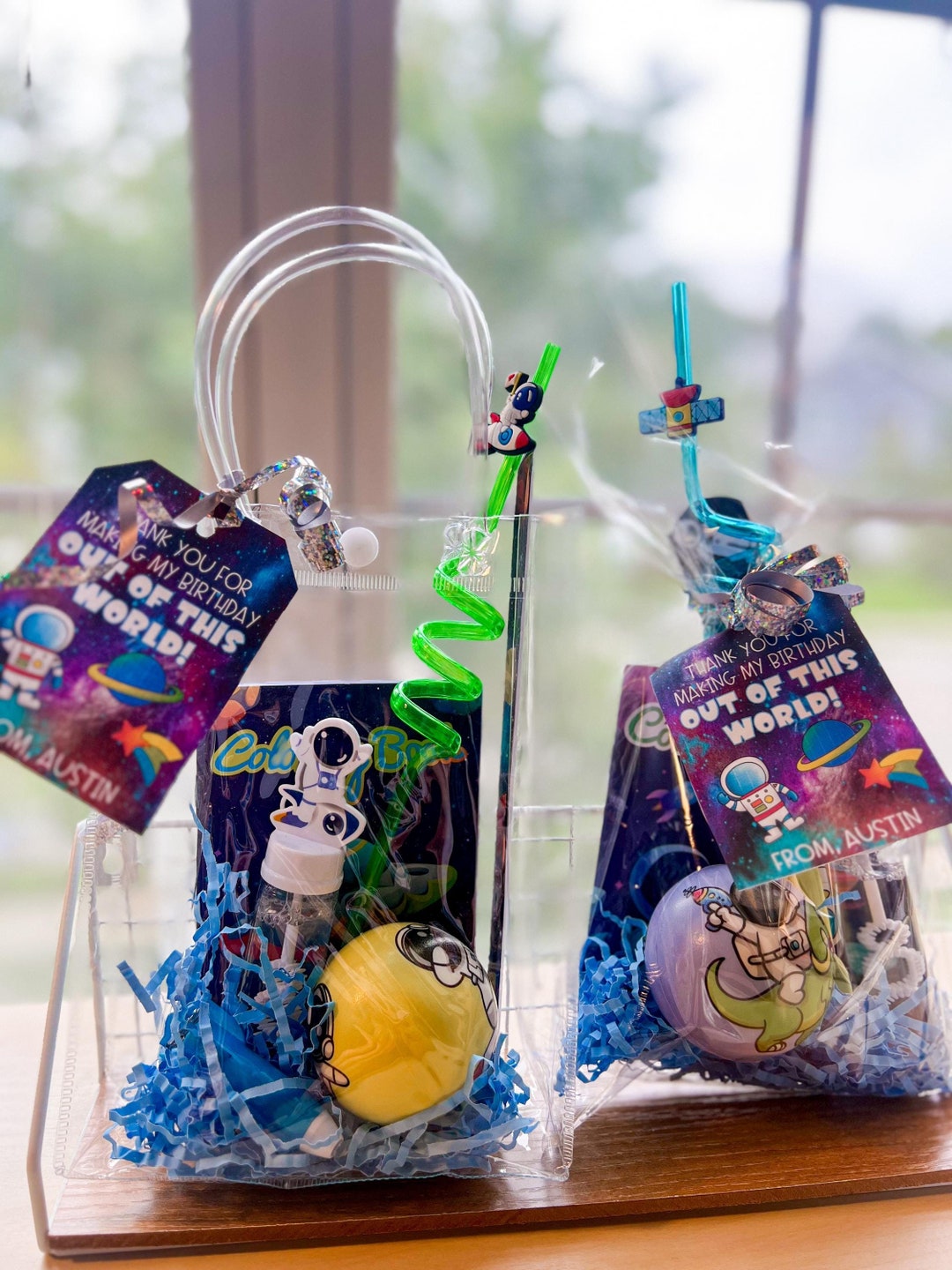 Out of This World Space Party Favor Goody Bag - Squish Ball, Coloring ...
