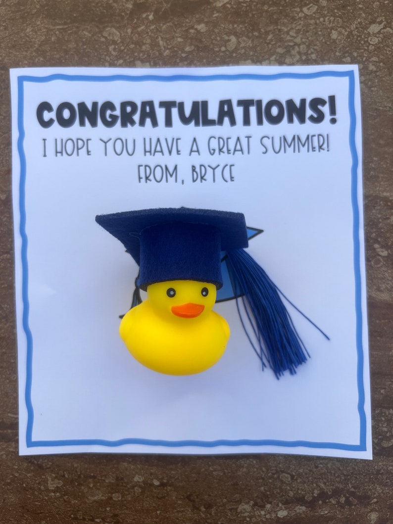 Customizable Graduation Rubber Duck Party Favors, End of Year Gift ...