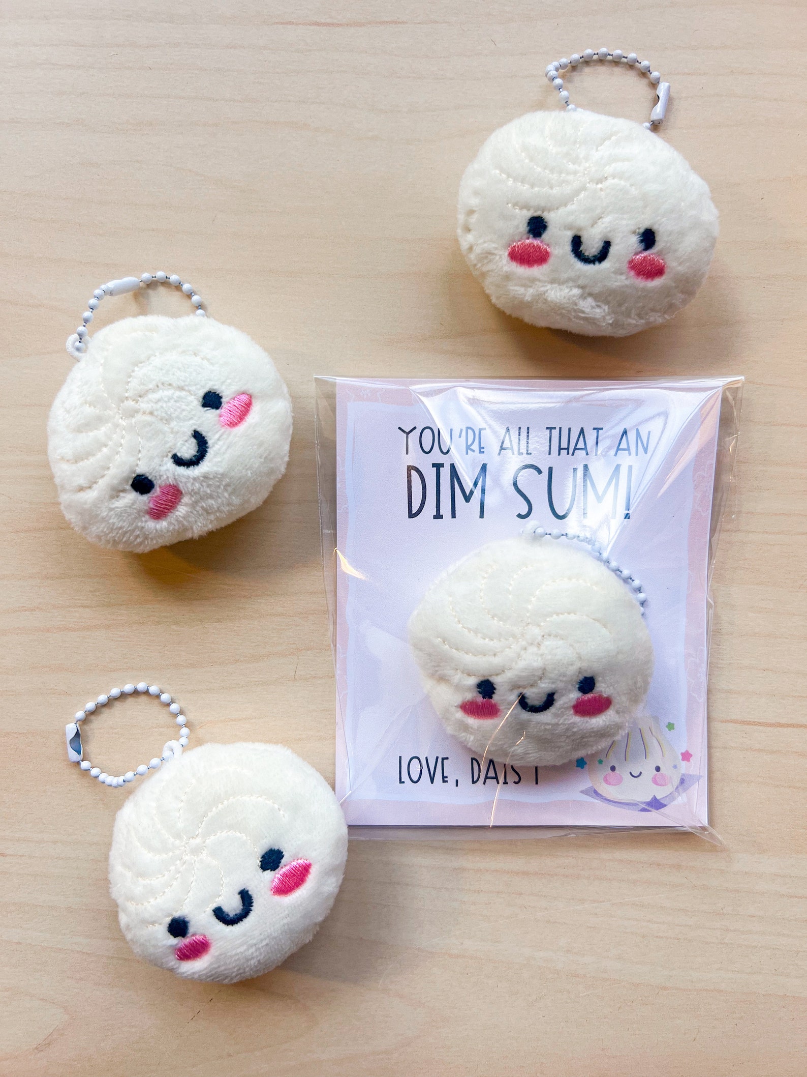 Dim Sum Dumpling Keychain Favor, Chinese Party Favor, Foodie Gift, Cute ...