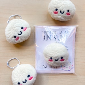 Dim Sum Dumpling Keychain Favor, Chinese Party Favor, Foodie Gift, Cute ...