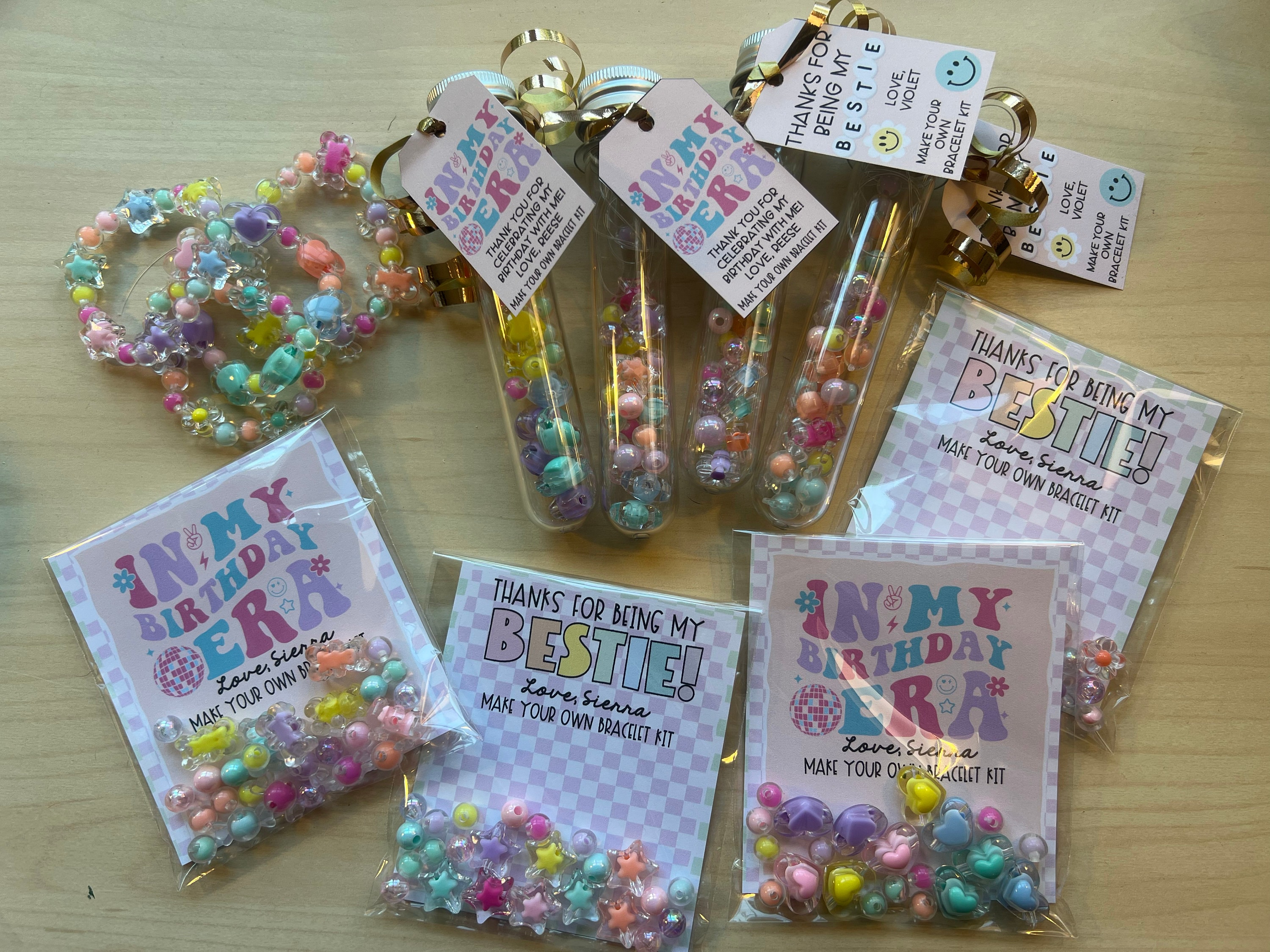 Bracelet Making Party Favor, in My Birthday Era Theme, Custom Letter ...