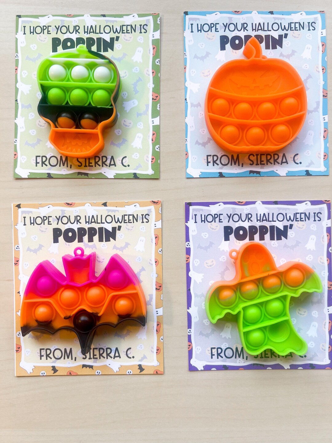 Halloween Pop Its for Non-candy Trick or Treat - Personalized Card ...