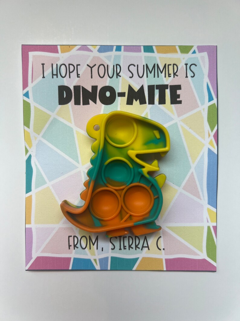 Dinosaur Pop It Party Favor End of Year School Gifts for Students ...